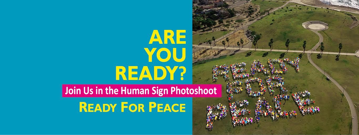 Ready for Peace - Human Sign photoshoot - Women Wage Peace